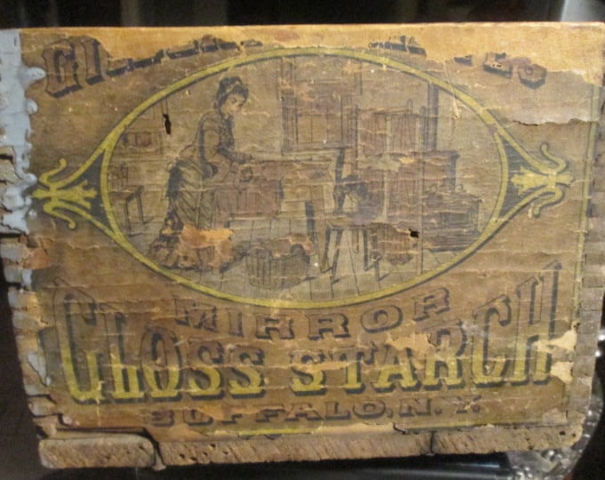 Gilbert Graves Mirror Gloss Starch Crate Wood Box Wooden Packing 1880s ...