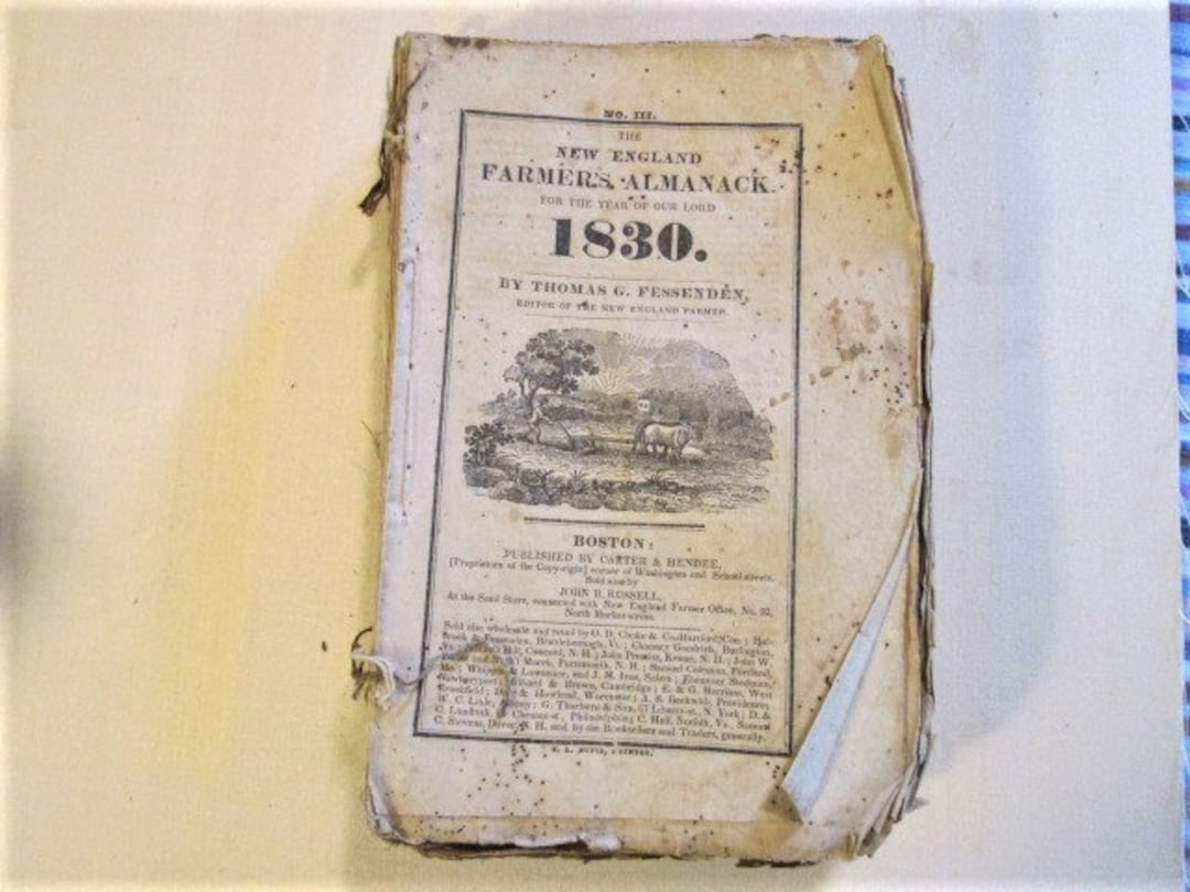 1830 1831 1832 1833 1834 1835 Farmer's Almanack Almanac Poor Richards ...