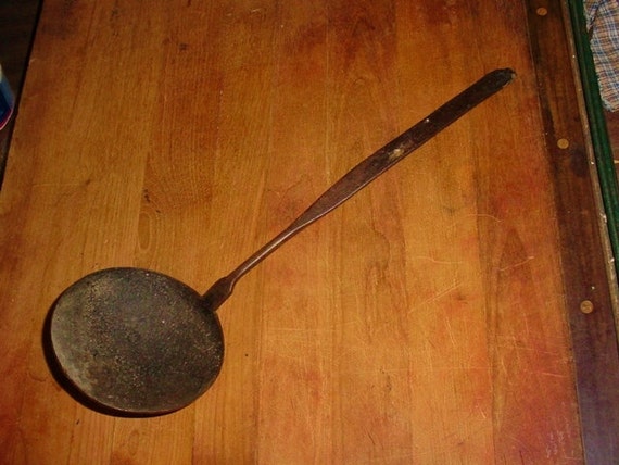 Antique Wrought Iron Ladle Early Vintage Kitchen Gadget Poss. | Etsy