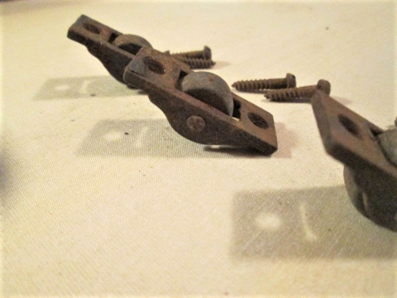 Antique Trunk Casters Rollers Victorian Vintage Cast Iron - Etsy