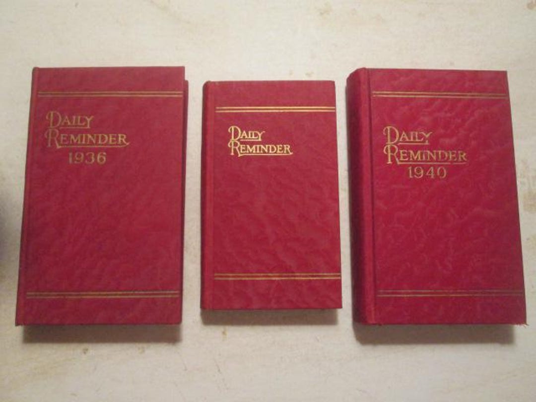 1936 1937 and 1940 Diary Diaries Prob. Hatch or Legro Fam. Mem. Fishing ...