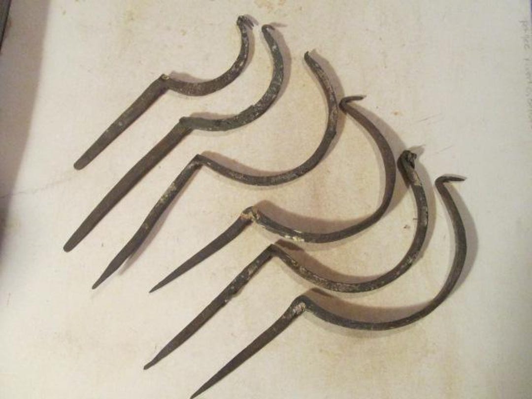 SIX Antique Gutter Supports 1700s Early 1800s Wrought Iron Blacksmith ...