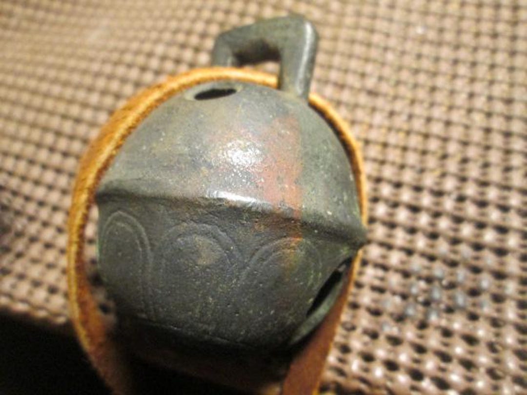 Medium Size True Antique Cast Brass or Bronze Sleigh Bell Horse Bells ...