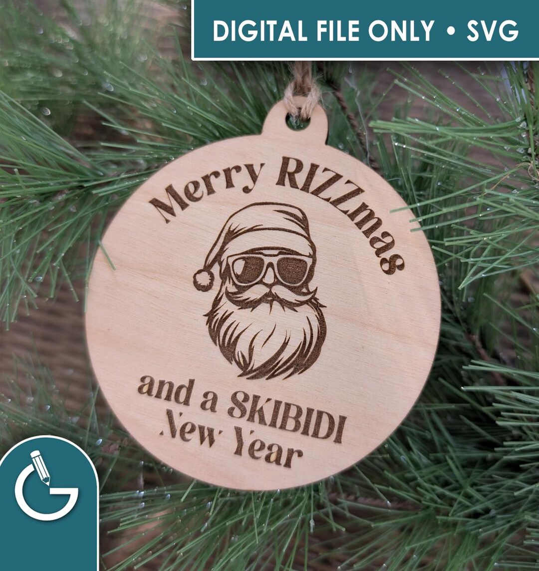 Merry Rizzmas Ornament for Laser SVG SVG File Digital File SVG ...