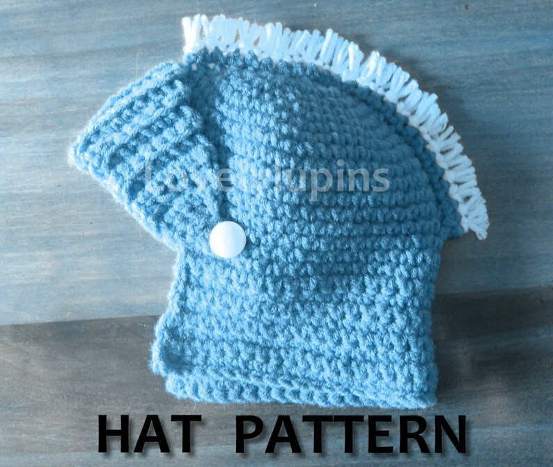 Crochet Baby Hat Pattern Knight Spartan Face Shield - Etsy