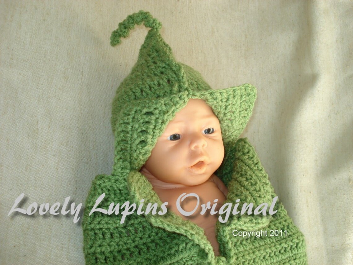 Baby Cocoon, Crochet Pattern, Pea Pod, Photo Prop, Crocheted Baby ...