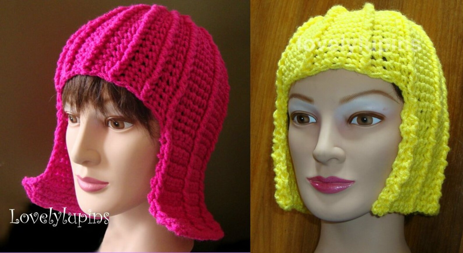 Hat Pattern, Hair Hat, Crochet Pattern, Wig Hat, Easy to Make, Hat ...