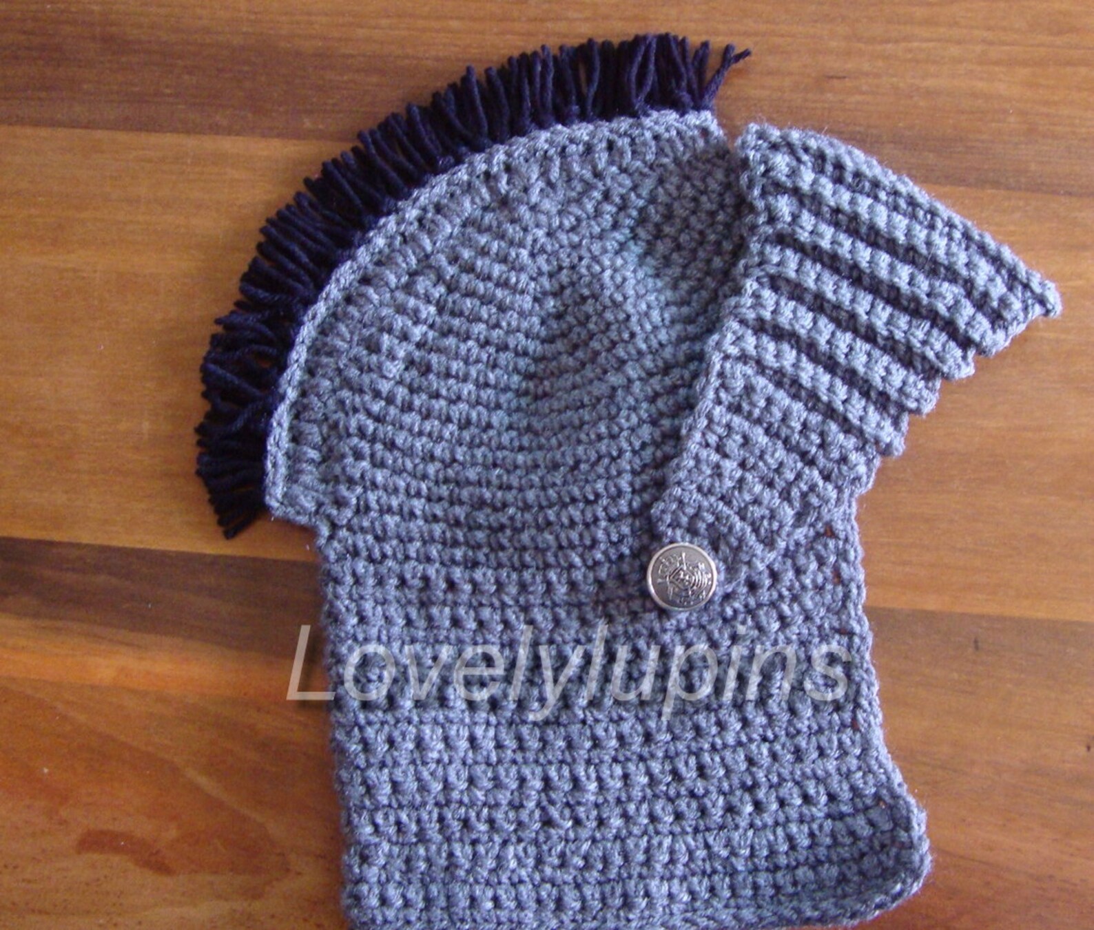 Crochet Knight Pattern, Spartan Hat, Pattern, Stylish Skullcap Pattern ...
