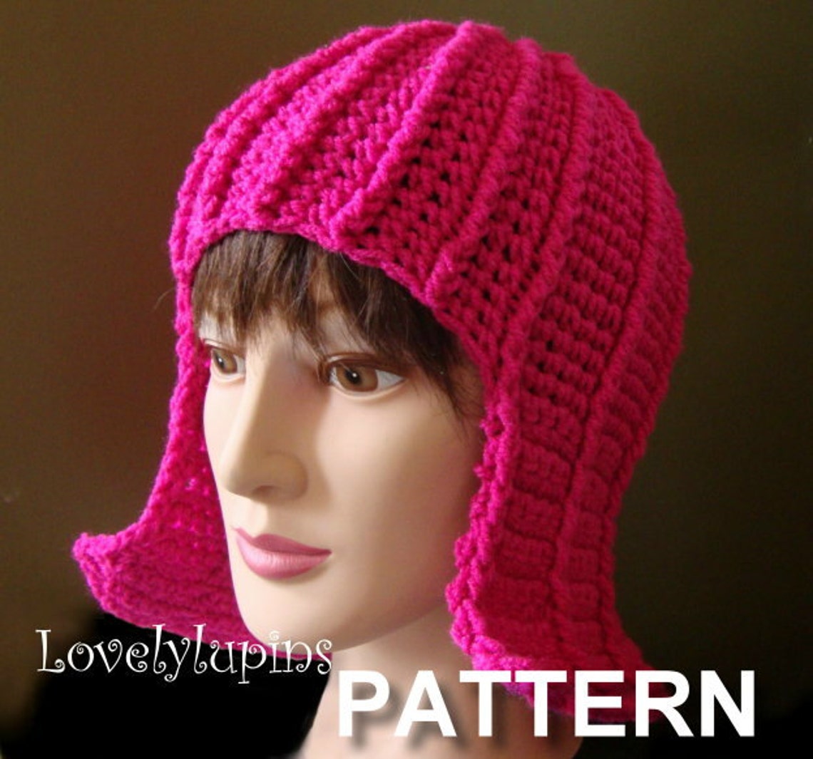 Hat Pattern, Hair Hat, Crochet Pattern, Wig Hat, Easy to Make, Hat ...