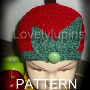 Crochet, Hat, Pattern, Apple Hat, Pattern, Crochet Girl's Pattern ...