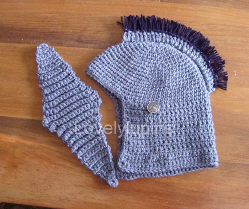 Crochet Pattern, Knight Hat, Helmet, Men, Spartan, Skullcap, Beanie ...