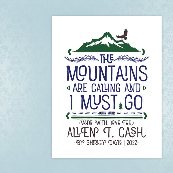 The Mountains Are Calling Quilt Fabric - Etsy