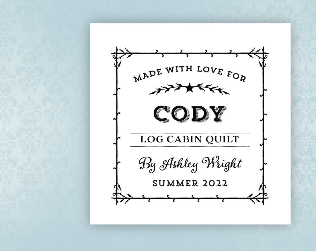 Personalized Quilt Label: Rustic Sew-on Patch for Afghan Blanket - Etsy