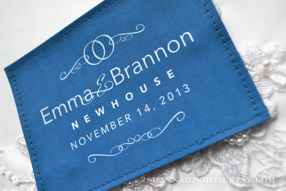 Something Blue Wedding Dress Label: Personalized Bridal Gift - Etsy