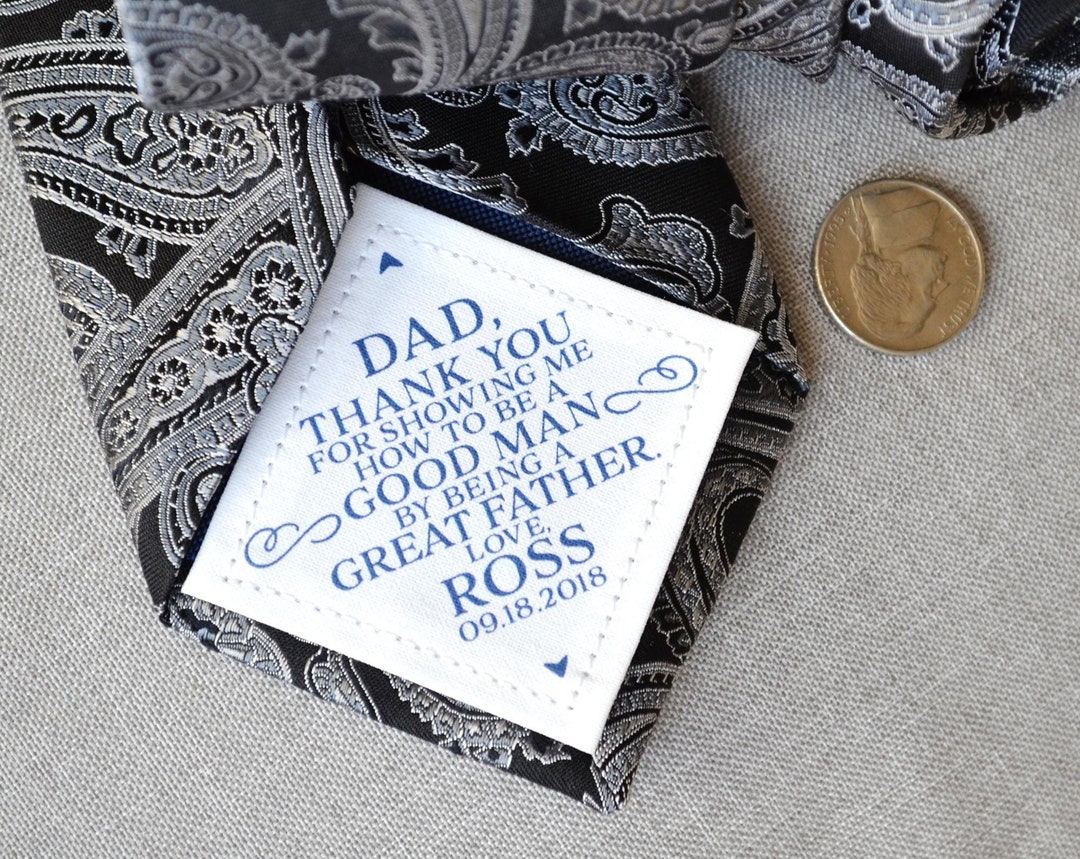 Personalized Father of Groom Tie Patch, Wedding Gift From Son - Etsy
