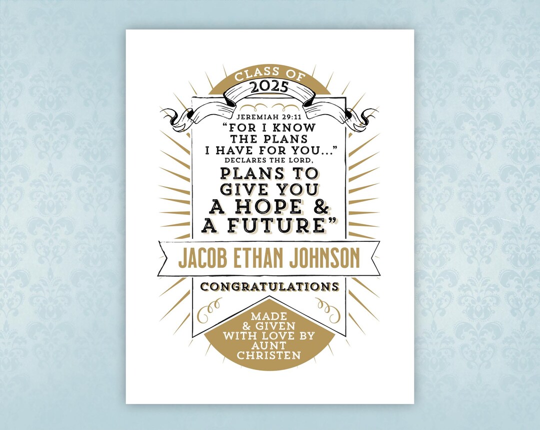 Graduation Quilt Label, Personalized Blanket Patch for Graduate ...