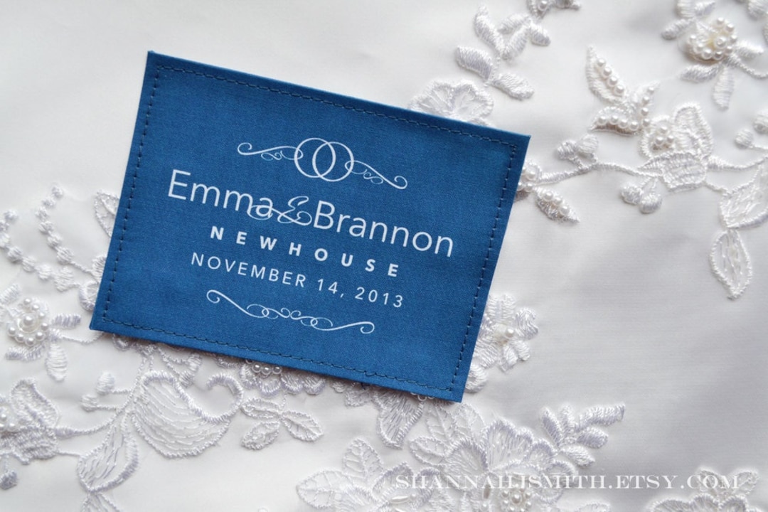 Something Blue Wedding Dress Label: Personalized Bridal Gift - Etsy