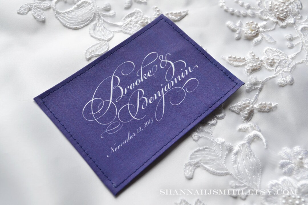 Personalized Wedding Dress Label: Something Blue Keepsake - Etsy