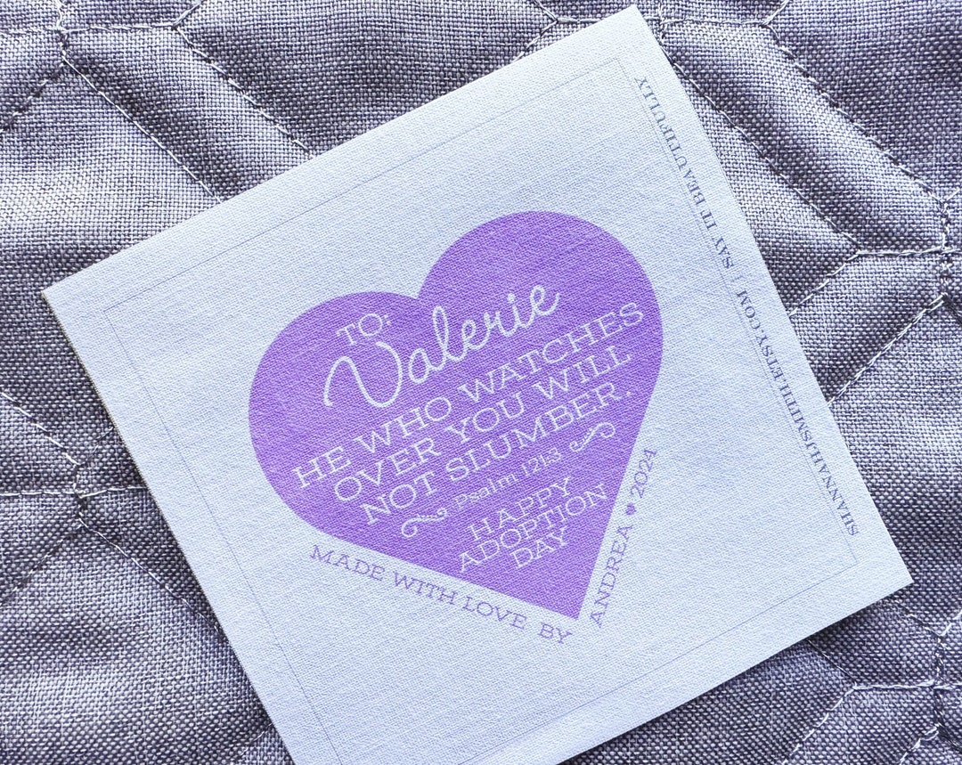 Label for Baby Quilt, Personalized Baby Quilt Patch, Christian Baby ...