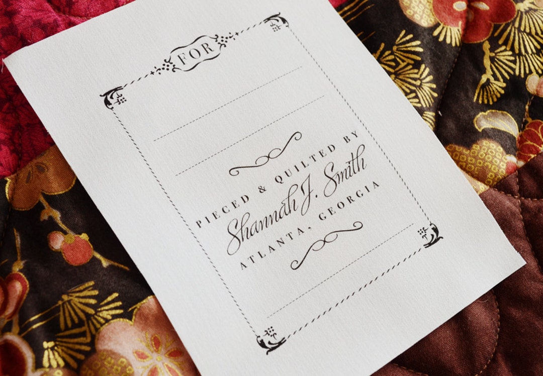 Fill in the Blank Quilt Labels • Set of 4 Personalized Patches ...