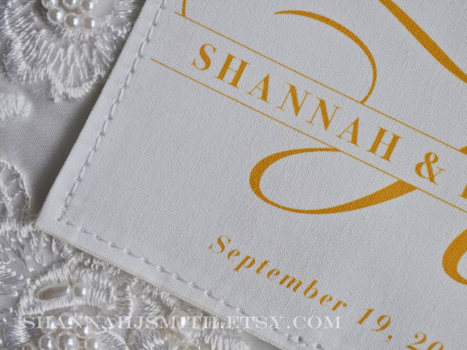 Personalized Monogram Wedding Dress Label Sew in Patch - Etsy