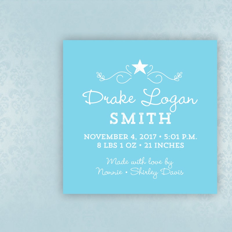 Quilt Tag for Baby Boy - Etsy