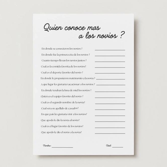 Couples Wedding Shower Games - Spanish Edition | Juegos Para Despedida ...