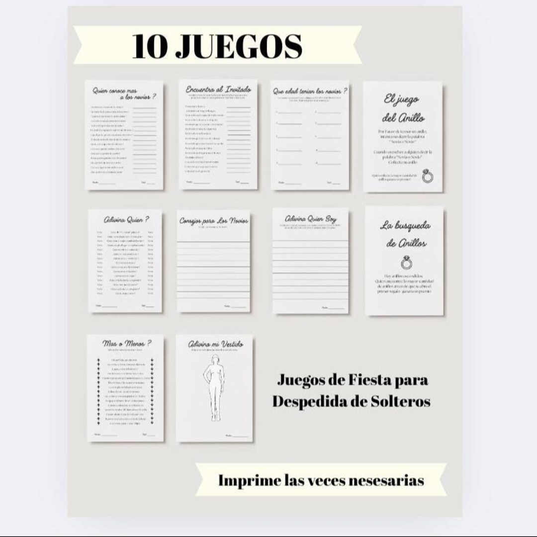 Couples Wedding Shower Games - Spanish Edition | Juegos Para Despedida ...