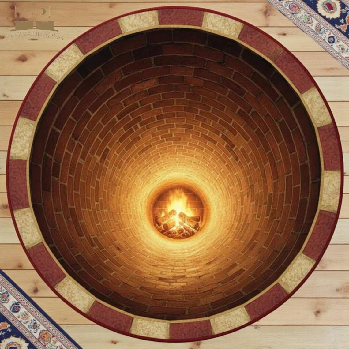 3D Optical Illusion Stone Pit Rug – Funky Home Decor - Etsy