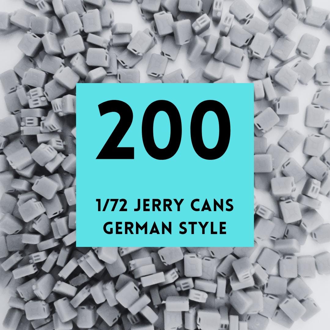 1/72 Scale GERMAN Jerry Cans Set: Grey Resin Model - Etsy
