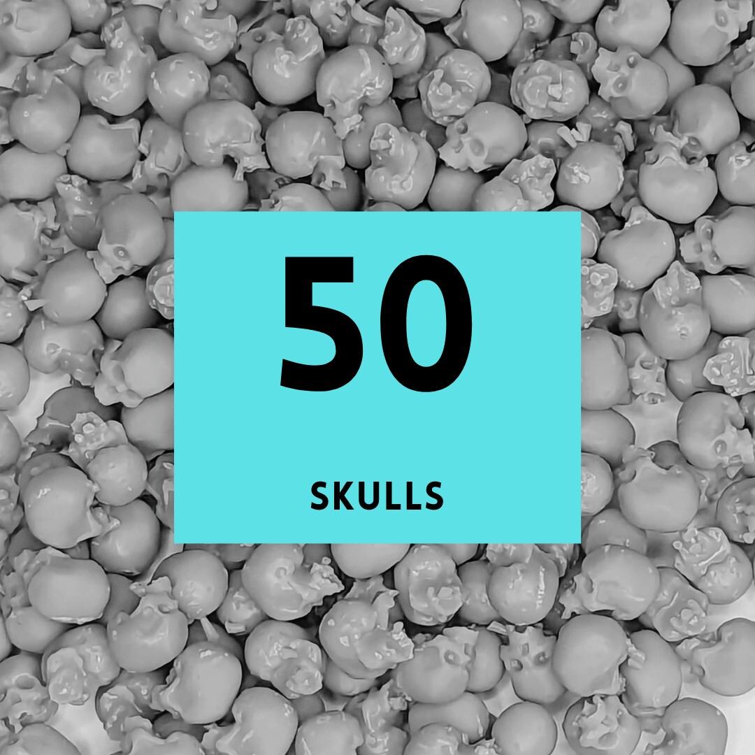 3D Resin Printed Jawless Skulls 28mm 32mm Wargaming Terrain Basing War ...