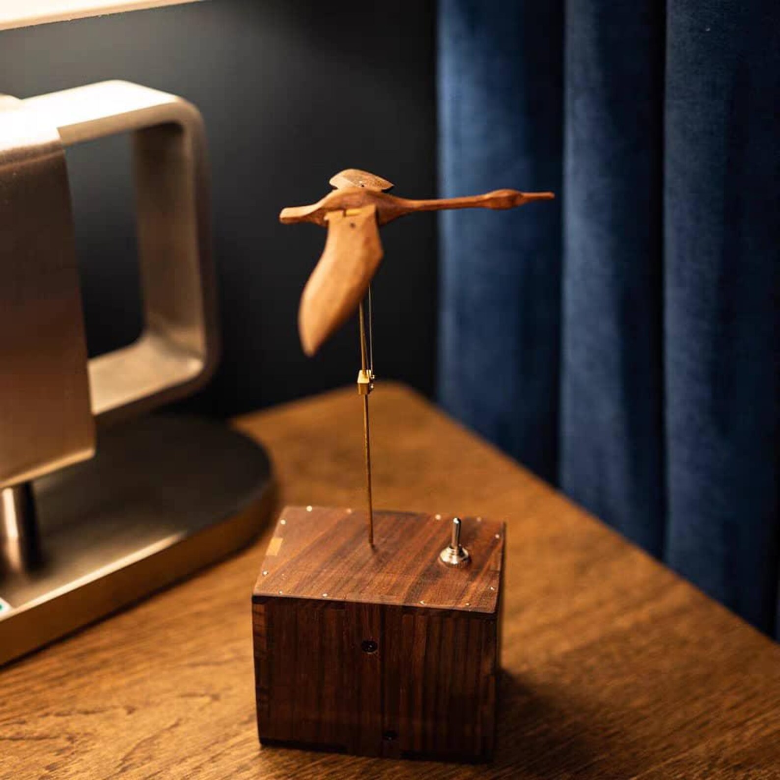 Handmade Wooden Kinetic Bird Sculpture: Flapping Wings Desk Art - Etsy