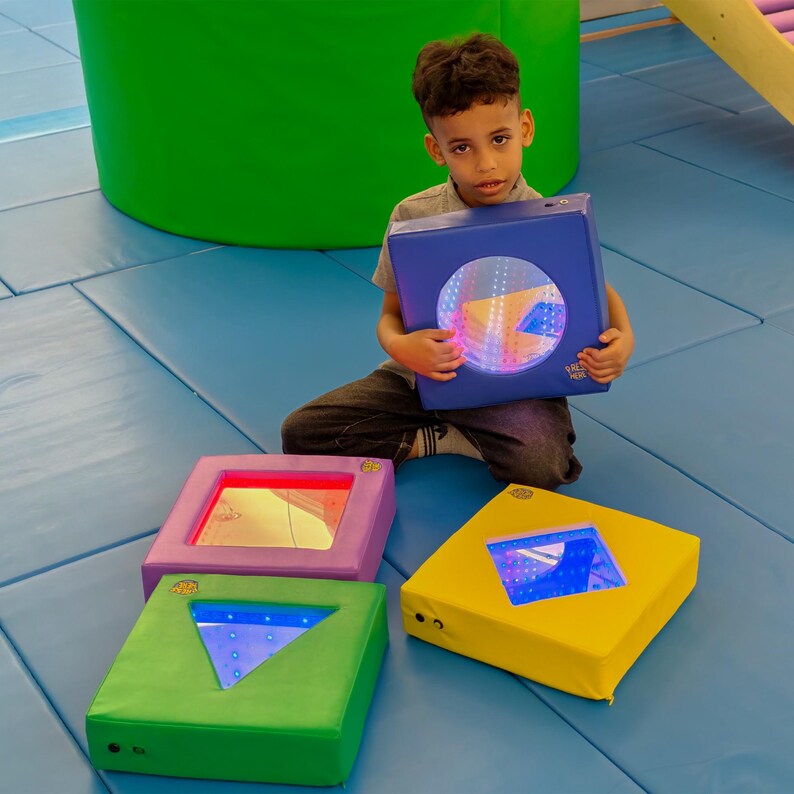 Infinity Mirror Sensory Set: Rechargeable LED Tunnel, Therapy & Schools ...