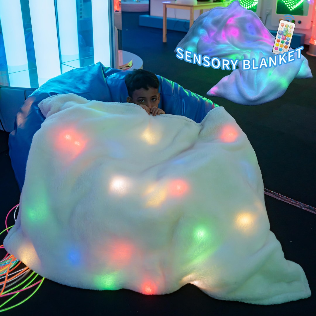 Large Sensory Blanket: 2.8kg Weighted Throw for Anxiety Relief, Soft ...