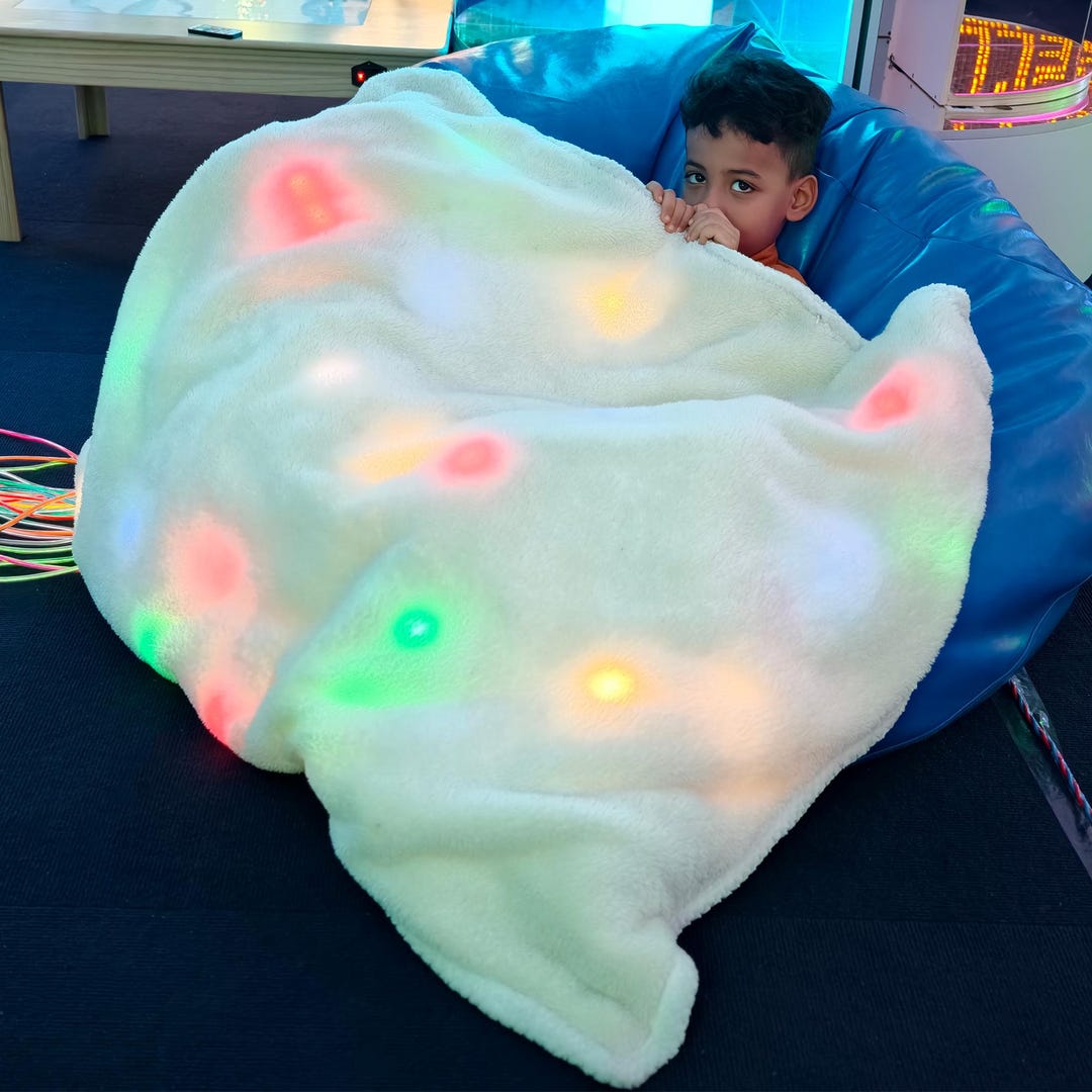 Personalized LED Sensory Blanket for Toddlers and Kids Light up Plush ...