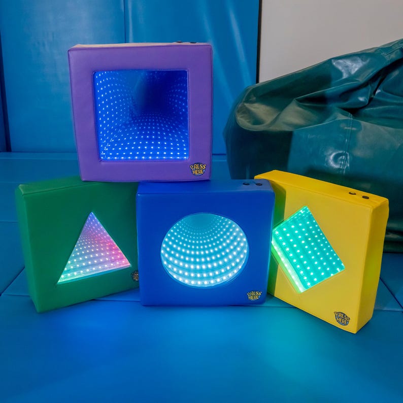 Infinity Mirror Sensory Set: Rechargeable LED Tunnel, Therapy & Schools ...