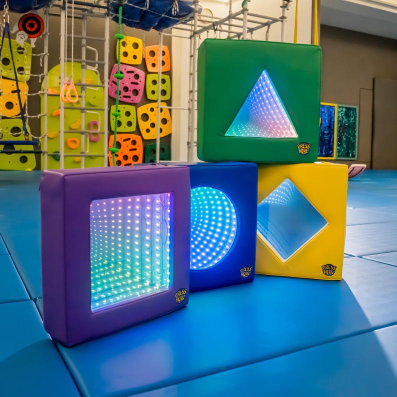 Infinity Mirror Sensory Set: Rechargeable LED Tunnel, Therapy & Schools ...