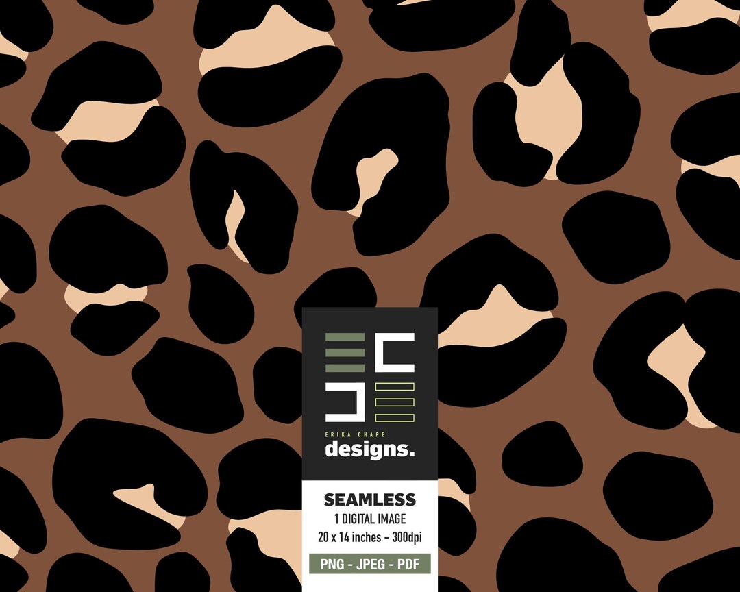 Leopard Print Seamless Pattern: Animal Skin Design (digital Download ...