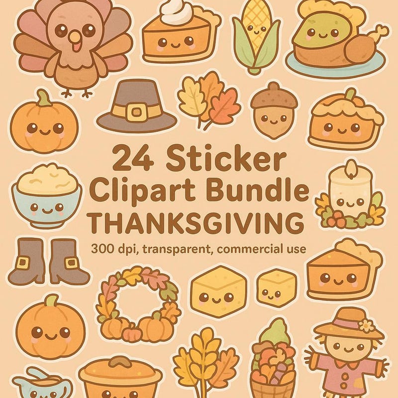 Kawaii Thanksgiving - Etsy