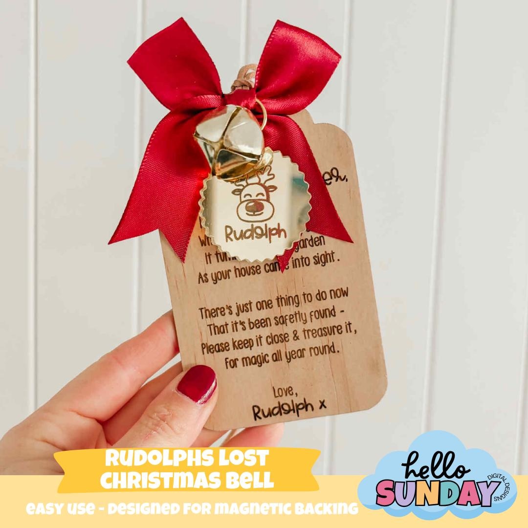 Rudolph's Lost Jingle Bell Plaque SVG | Digital File | Laser | Ornament ...