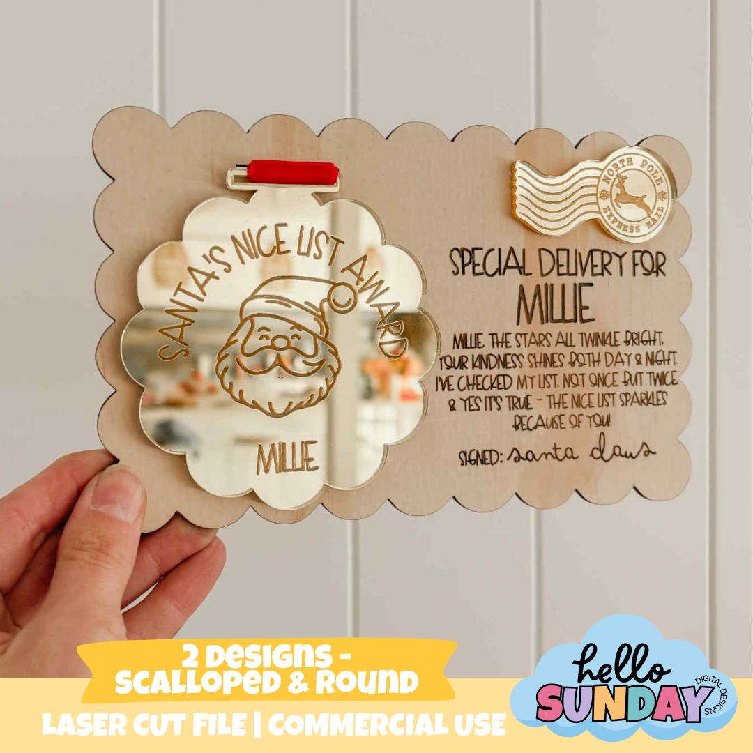Santa's Nice List Award SVG | Digital File | Laser Cut Tested ...