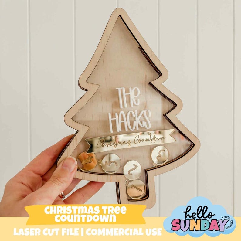Christmas Countdown Dropbox SVG | Digital File | Laser Tested | Cut ...