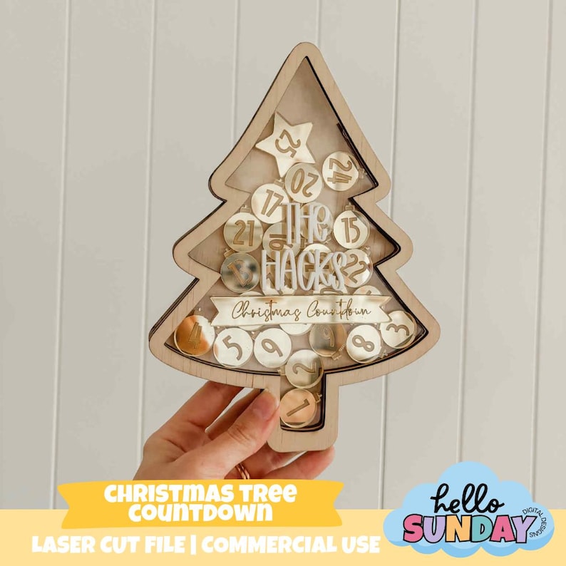 Christmas Countdown Dropbox SVG | Digital File | Laser Tested | Cut ...