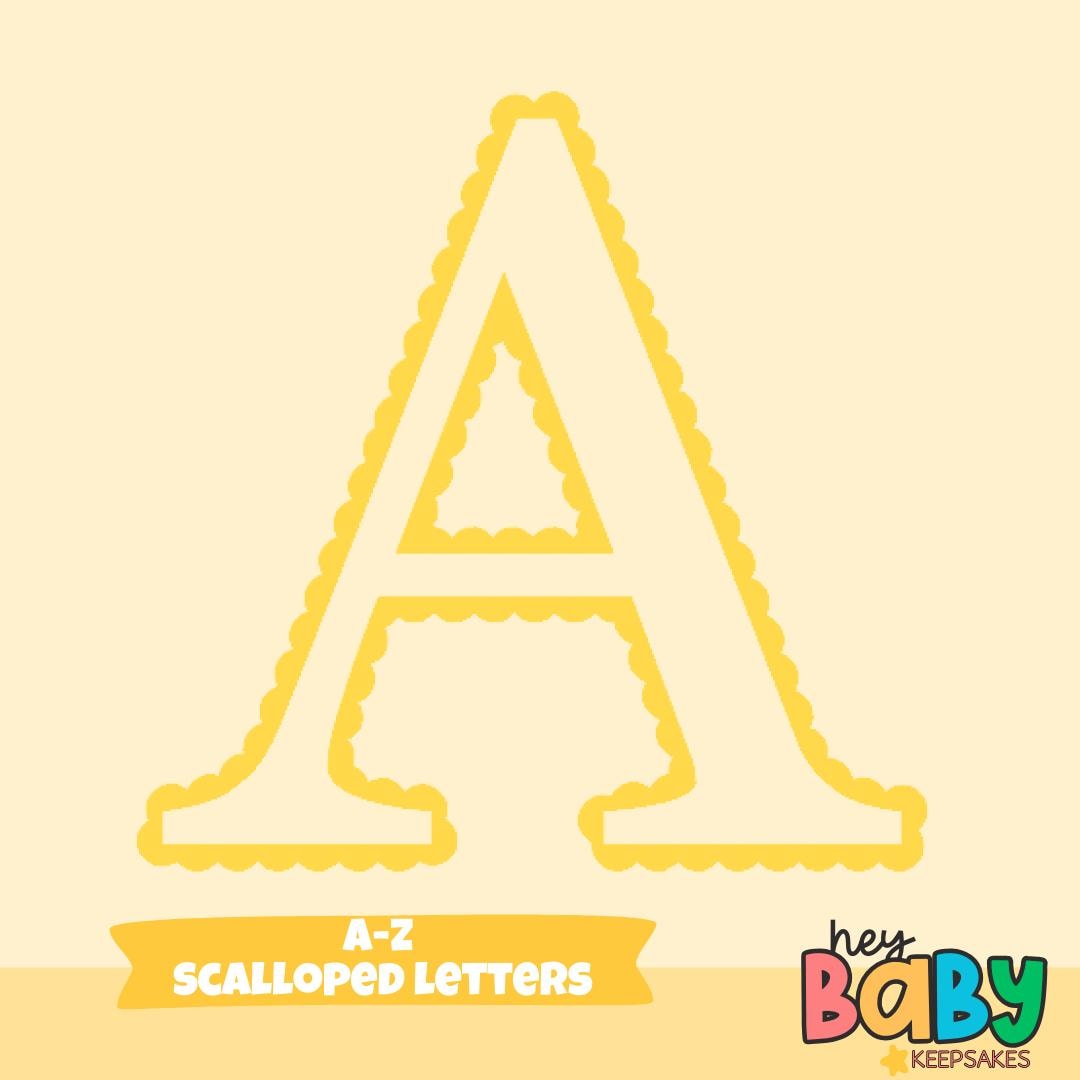 A-Z Scalloped Alphabet Digital File | Letter Set | Decorative Letters ...