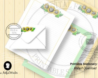 PRINTABLE Digital Vintage Journal Page With a Sunflower - Etsy