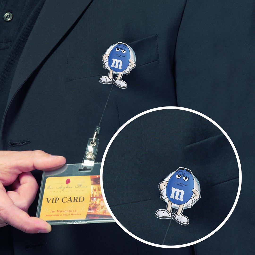 M and M Badge Reel, Teacher Badge, Interchangeable, Teacher Accessory ...