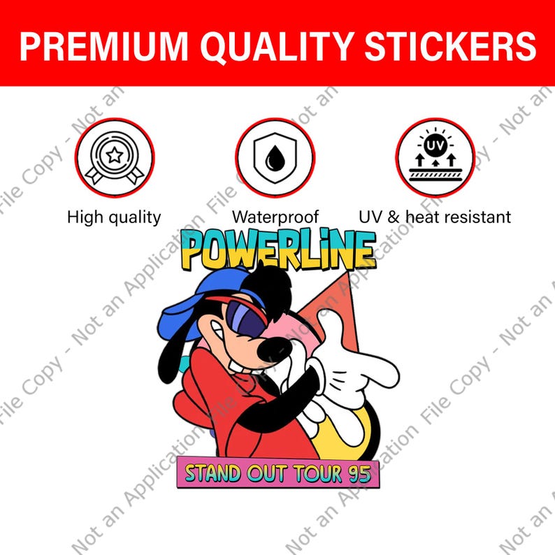 Powerline A Goofy Movie Disney Peeker Peeking Car Window Decals ...