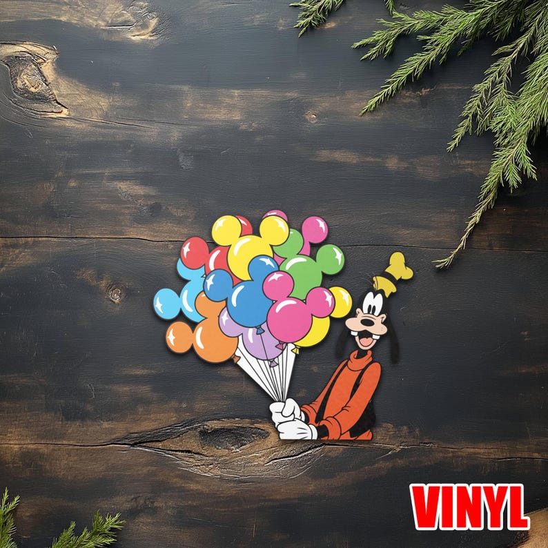 Goofy Mickey Balloons Peeker Peeking Car Window Decals, “main Street ...