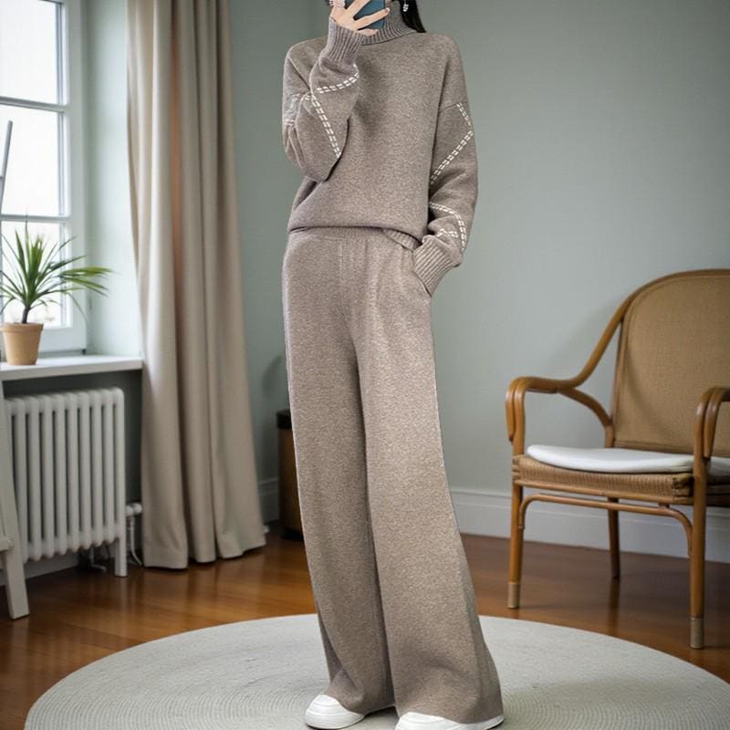 Knitted Set Wide Trousers - Etsy UK