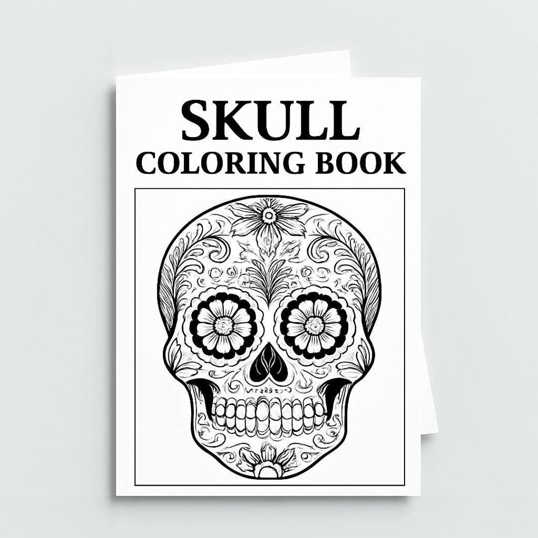 Skull Coloring Book | Sugar Skulls, Gothic, Tribal & Mandala Skull ...